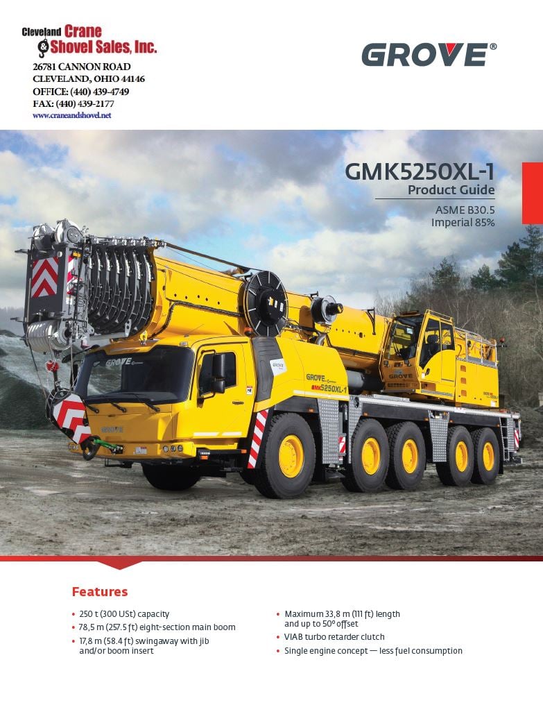 Grove Brochures | Cleveland Crane | Bedford Heights, OH