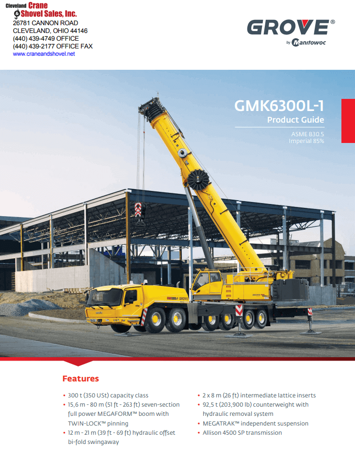 Grove Brochures | Cleveland Crane | Bedford Heights, OH