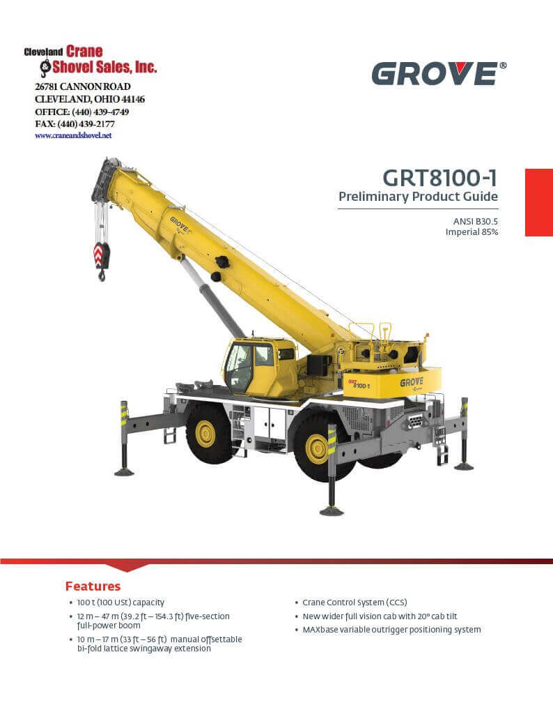 Grove Brochures | Cleveland Crane | Bedford Heights, OH
