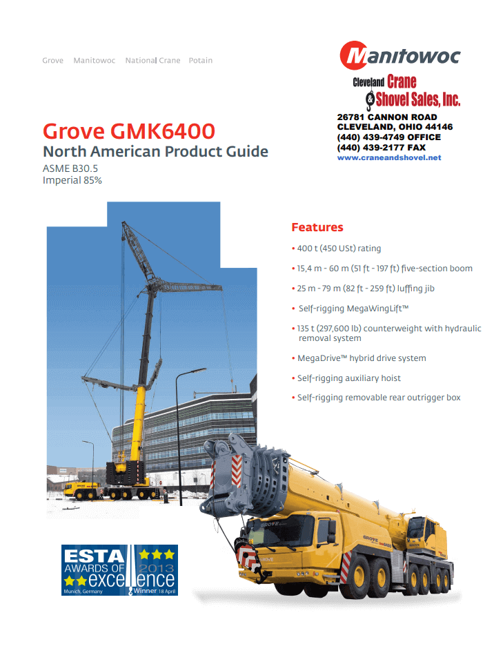 Grove Brochures | Cleveland Crane and Shovel Sales, Inc. | Bedford ...