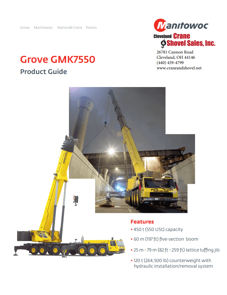 Grove Brochures | Cleveland Crane and Shovel Sales, Inc. | Bedford ...