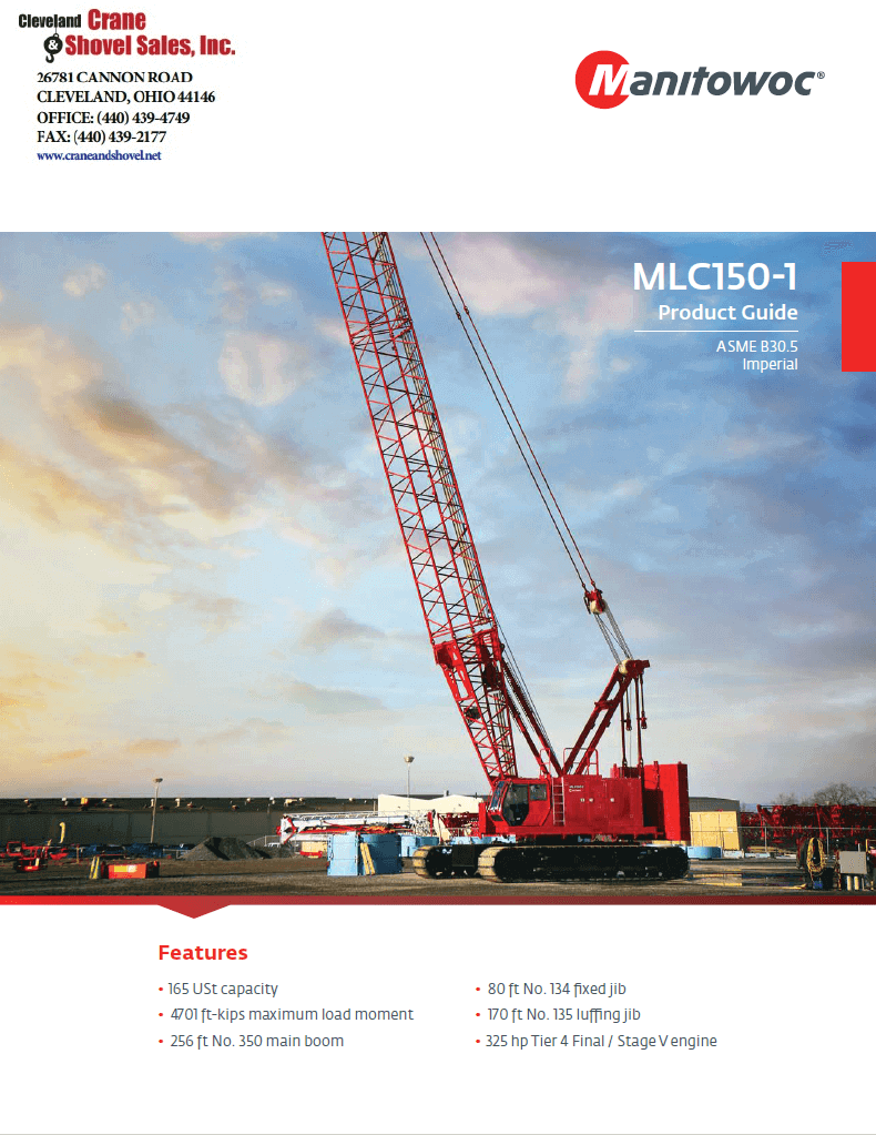 Manitowoc Brochures | Cleveland Crane | Bedford Heights, OH
