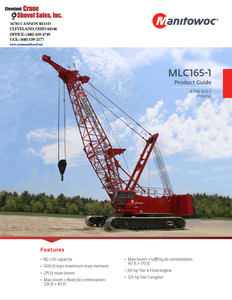 Manitowoc Brochures | Cleveland Crane | Bedford Heights, OH