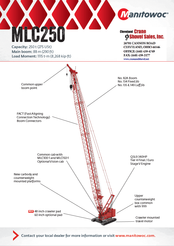 Manitowoc Brochures | Cleveland Crane | Bedford Heights, OH