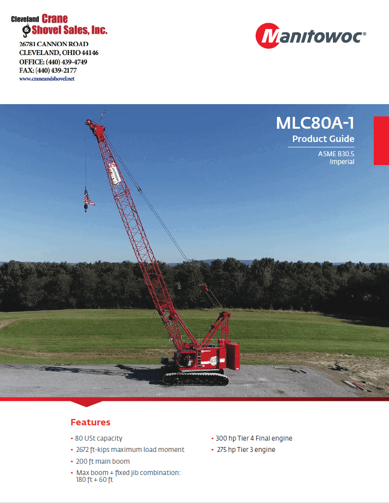 Manitowoc Brochures | Cleveland Crane | Bedford Heights, OH